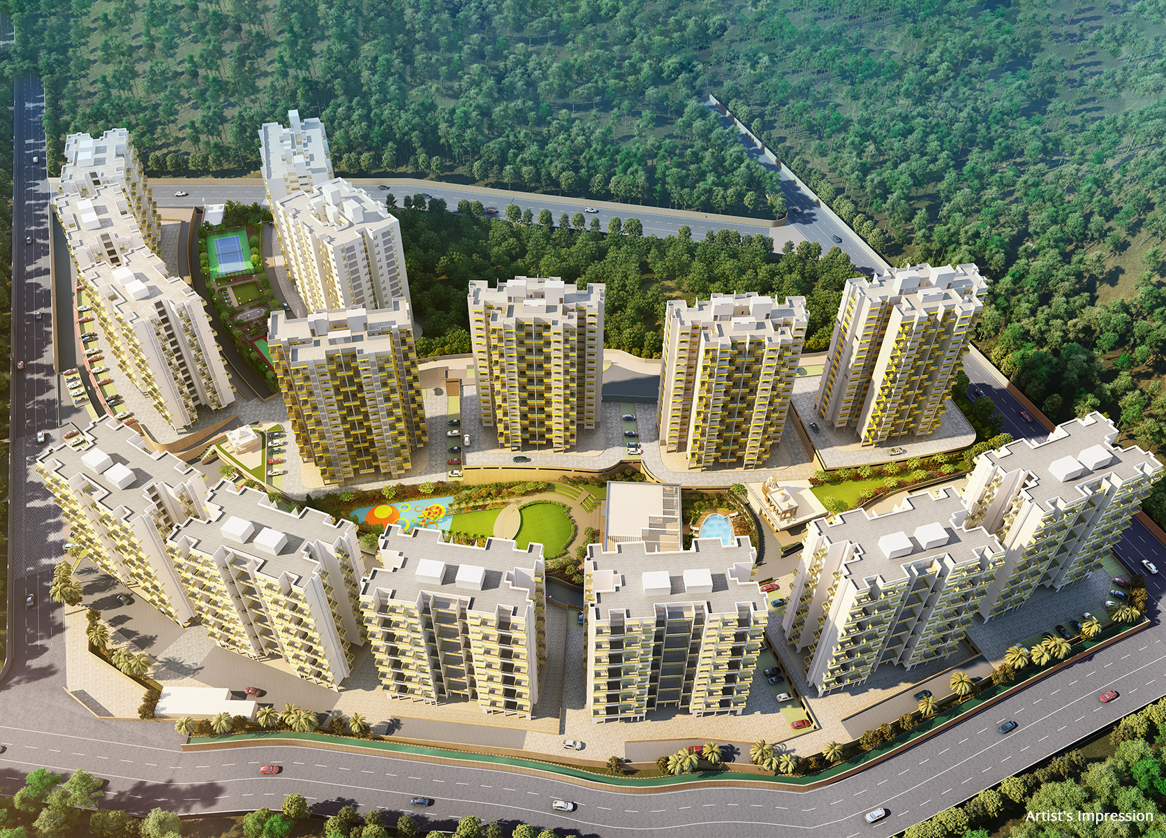 Three jewels Moonstone| 2 & 3 BHK in Katraj Kondhwa Road,Pune By Kolte ...